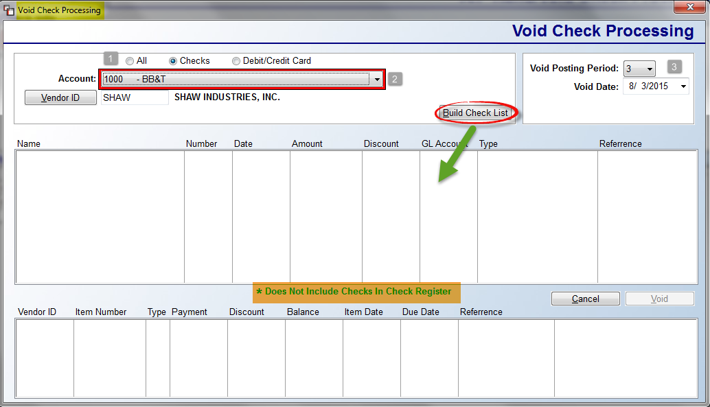 Hand Check Void Check