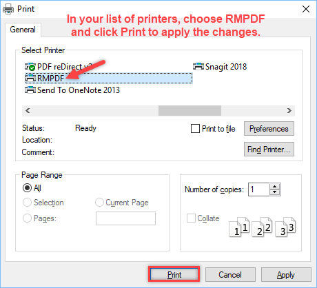 RMPDF and Explanation of Preferences