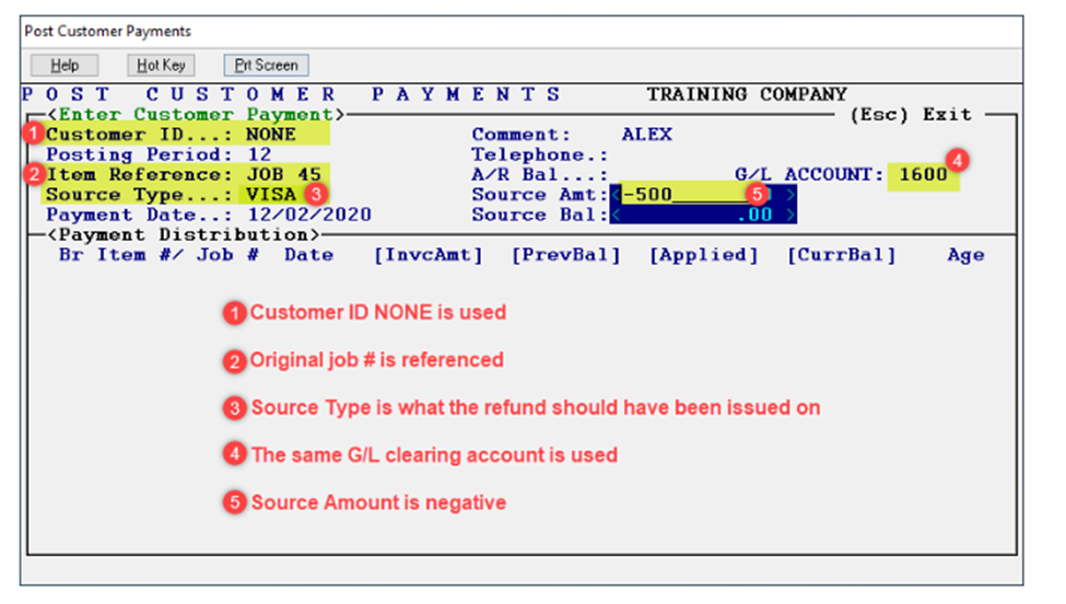 Moving a Refund from Accounts Payable to the Customer Payment Register