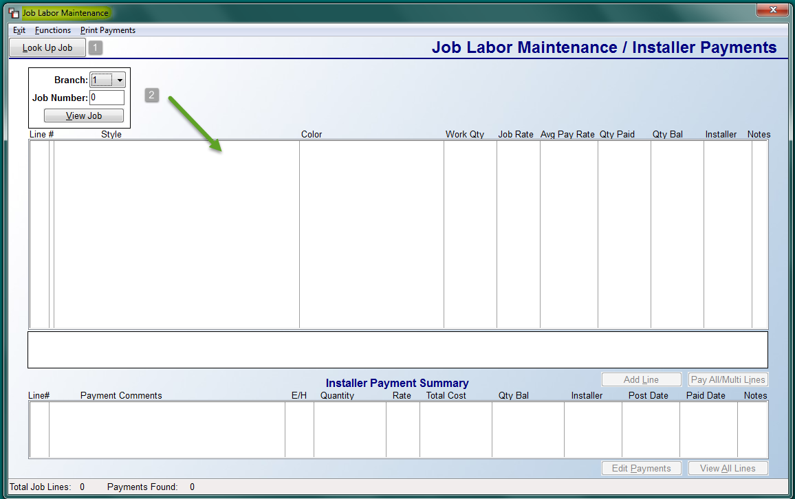 Job Labor Maintenance Installer Payments