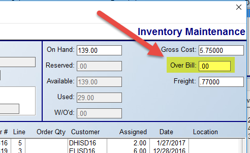 Adding Overbill Amounts to Job Costs