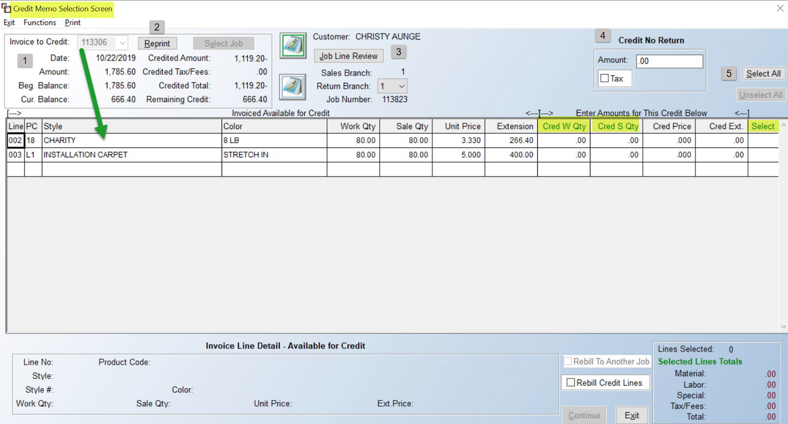 Credit Memo Processing
