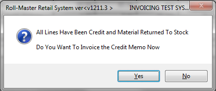Credit Memo Processing