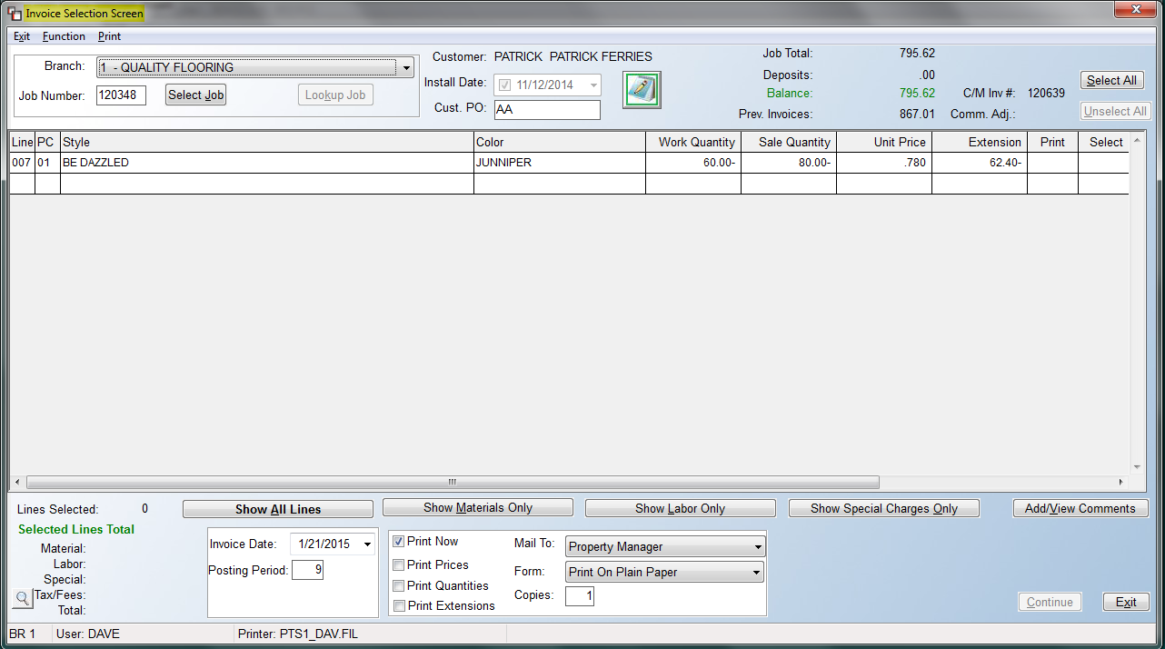 Credit Memo Processing