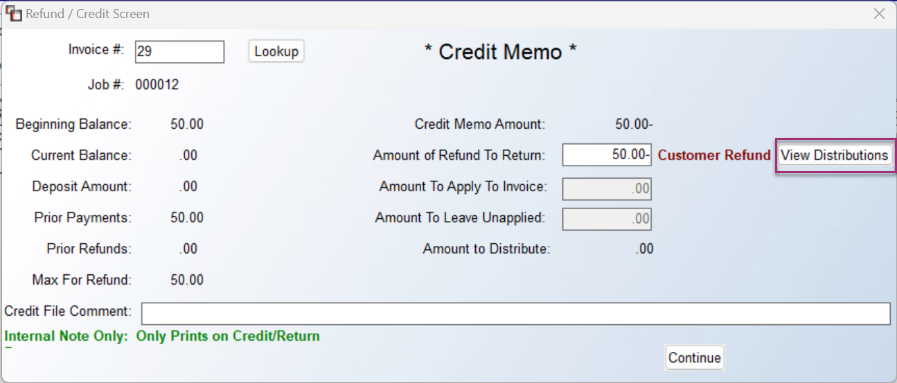 Credit Memo Processing