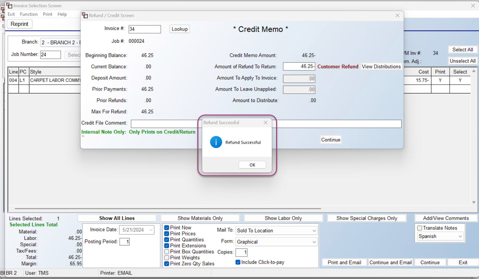 Credit Memo Processing
